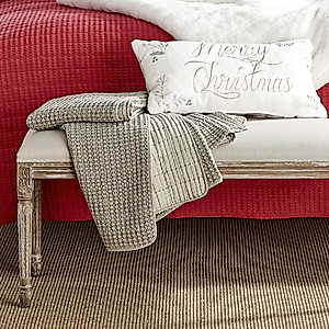 Levtex Home - Mills Waffle - Throw - Taupe Cotton Waffle - Throw Size 50 x 60in.