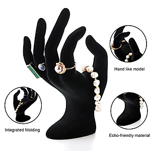 Mezchi 4 Pack Hand Ring Holder, Polyresin Mannequin Hand, Ok Gesture Ring Display Stand, Hand Form Jewelry Organizer for Ring Bangle Bracelet Hand Chain, Finger Ring Display, Photo Props