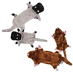 Zanies Barnyard Unstuffies Dog Toys, Large Mouse, 22"