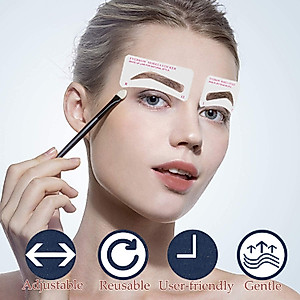 Eyebrow Stencil,Eyebrow Shaper Kit 24 Styles 3 Minutes Makeup Tools For Eyebrows Extremely Elaborate Reusable Eyebrow Template Eyebrow Gel Eyebrow Tint Dye Stencils for A Range Of Face Shapes