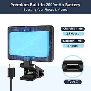 Sensyne Selfie Light, Rechargeable LED Fill Light Compatible with Cellphone, iPad, Laptop, Tablet for Selfies, TikTok, Live Streaming, Video Conference, Photography, Zoom Calls