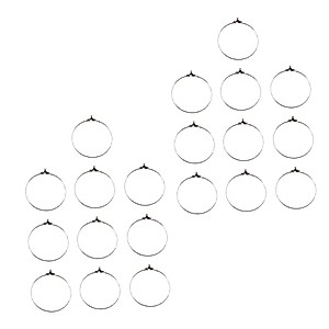 TEHAUX 20pcs Wire Earrings Hoops Dangle Earring Jewelry Accessories Beading Hoop Finding Earring Hoop Gold Earrings Backs for Studs Bezel Charms Pendants Jewelry Making Bead Circle Copper