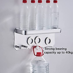 huyear Supersonic Hair Dryer Wall Mount Holder Hair Dryer Bracket for Hair Dryer Accessories Holder Hair Dryer Holder Bathroom Storage Rack Care Tools (Silver)