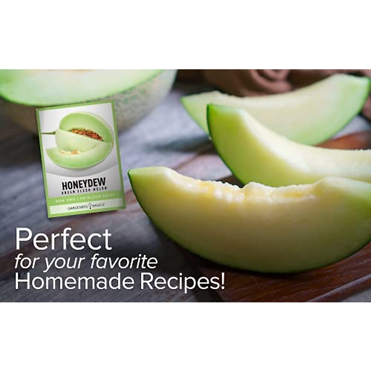 Honeydew Seeds for Planting - Green Flesh Melon Heirloom, Non-GMO Fruit Seed Variety- 2 Grams Seeds Great for Summer Honey Dew Melon Gardens by Gardeners Basics