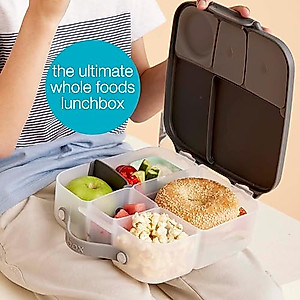 b.box Oversized Lunch Box for Kids: Bento Box w/ 4 Compartments (2 Leak Proof), Removable Divider & Gel Pack. Ideal for Big Eaters 3+. School Supplies, 8½ Cup Capacity