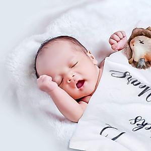 Baby Monthly Milestone Blanket - Nursery Decor for Newborn Baby Shower - Personalized Soft Fleece First Year with Days/Weeks/Months/Years - Markers & Frame &12 Stickers Included - Large 55"x40"