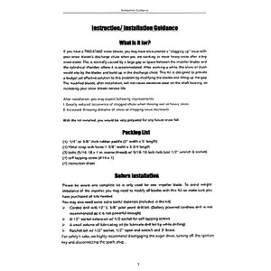 3/8" Snow Blower Impeller Modification Kit 3-Blade Universal - by Haiouus, for Modifies Snowblower 2-Stage Machine