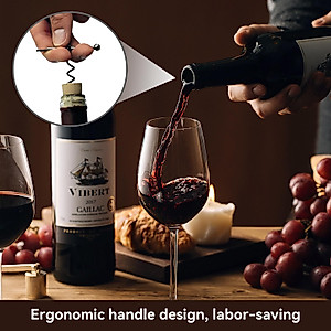 4pcs Corkscrew Spiral, Portable Keychain Corkscrew Black Stainless Steel Wine Beer Bottle Opener Corkscrew Kitchen Accessories