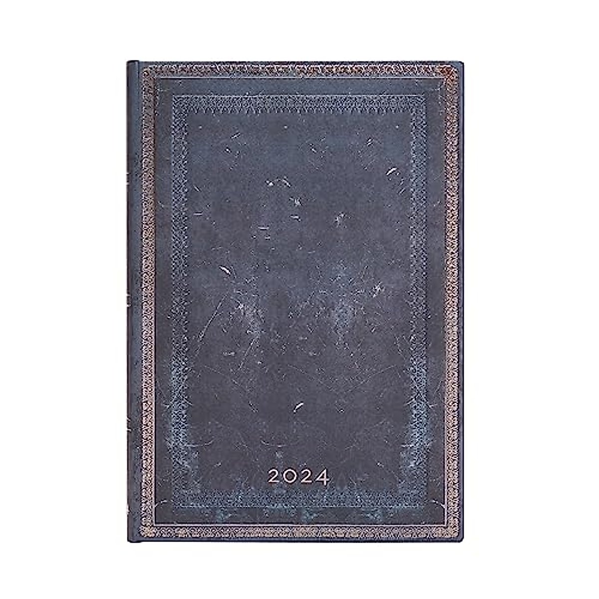 Inkblot (Old Leather Collection) Midi 12-month Dayplanner 2024