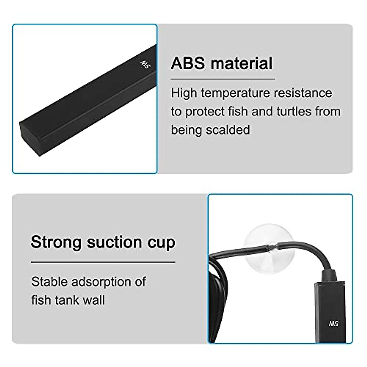 DONGKER Mini Aquarium Heater,USB 5W Submersible Heater for 0.5-2L Marine Saltwater and Freshwater