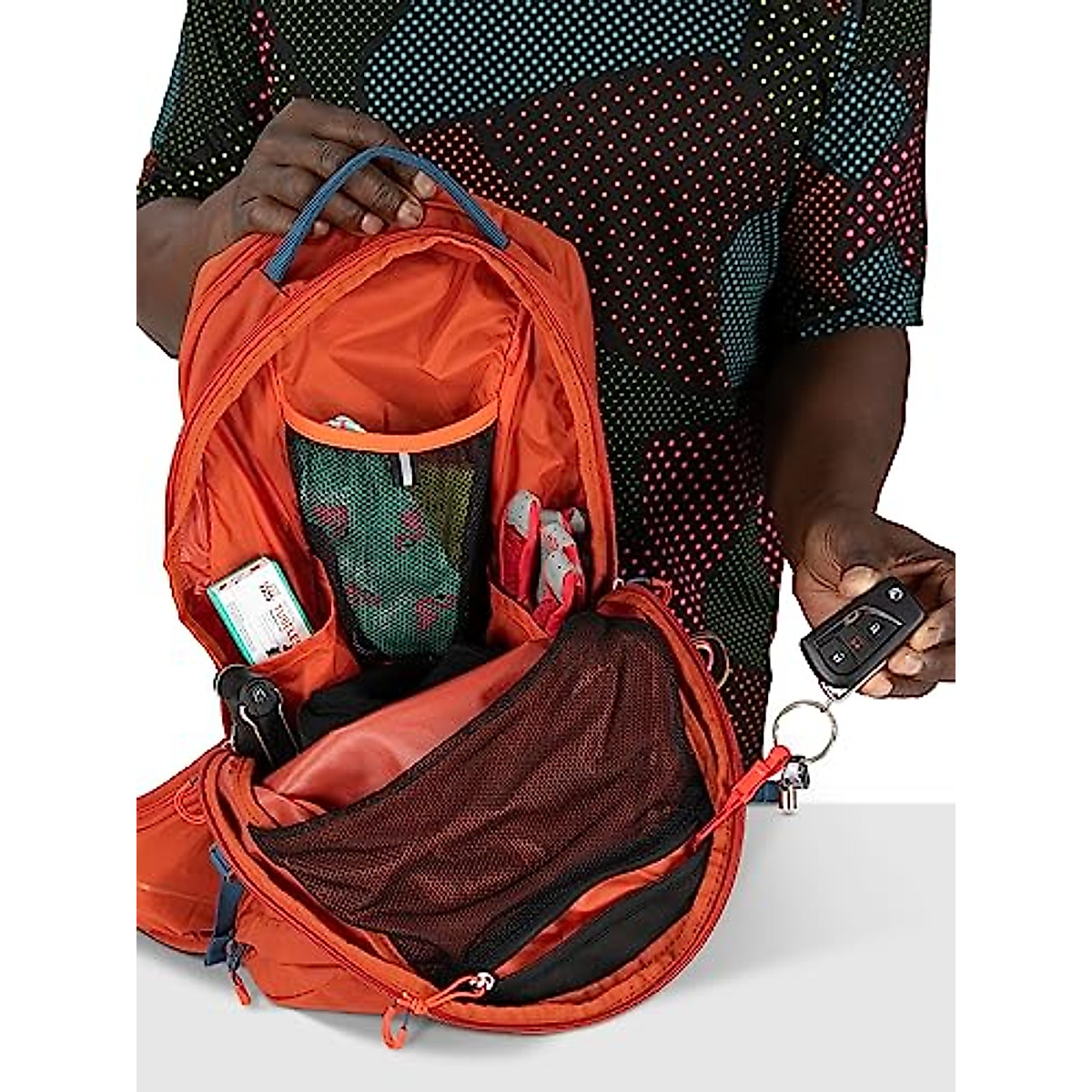 Osprey Raptor 10L Men's Biking Backpack with Hydraulics Reservoir, Firestarter Orange, One Size