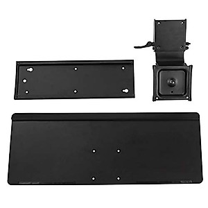 Mount-It! Under Desk Keyboard Tray and Mouse Platform, Ergonomic Computer Keyboard Drawer with Gel Wrist Pad, 17 inch Space Saving Track, Black (MI-7138)