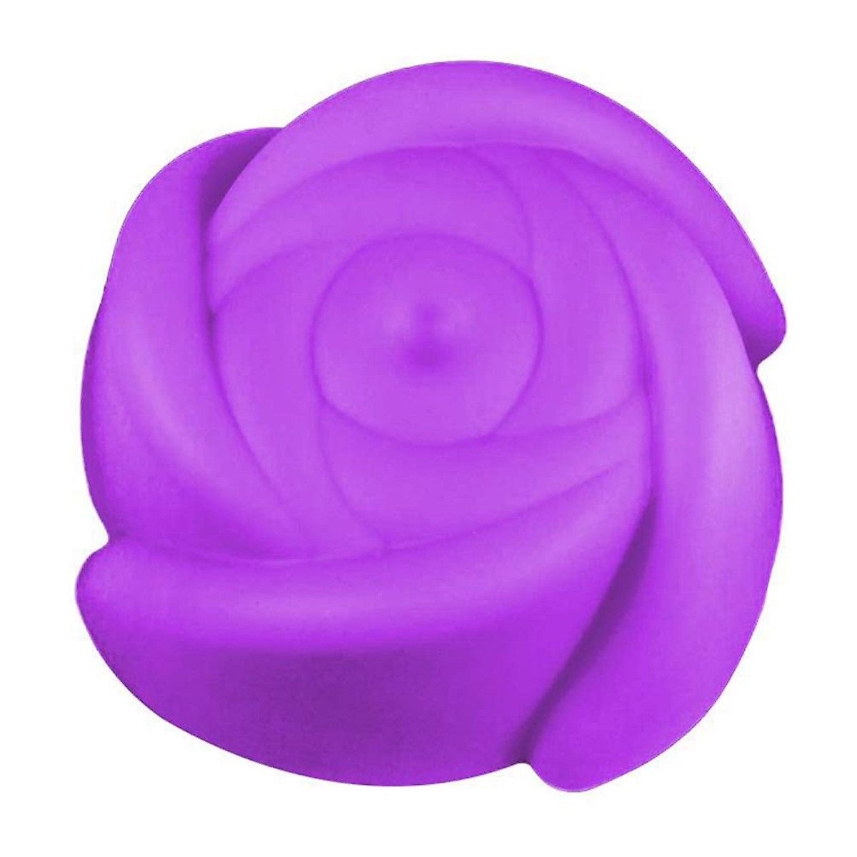 UPKOCH 8pcs Silicone Muffin Cups Rose Flower Shape Reusable Silicone Baking Cups Non Stick Cupcake Liners Maker Mould Cup (Random Color)