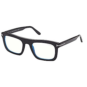 Tom Ford FT 5757-B BLUE BLOCK Shiny Black/Blue Filter 52/22/145 unisex Eyewear Frame