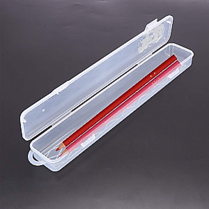 EXCEART Clear Organizer Box 3Pcs Paintbrush Storage Box Portable Watercolour Brush Case Holder Translucent Clear Pencil Box for Pens Brush Sundries (Transparent) Clear Container