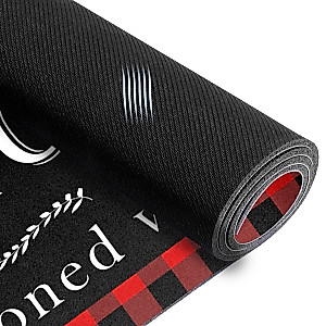 HOLVDENG Red Buffalo Plaid Kitchen Mat Set of 2 Non Slip Thick Kitchen Rugs and Mats for Floor Comfort Standing Mats for Kitchen, Sink, Office, Laundry, 17"x47"+17"x28"