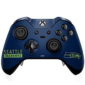 Skinit Decal Gaming Skin Compatible with Xbox One Elite Controller - Officially Licensed NFL Seattle Seahawks Blue Performance Series Design