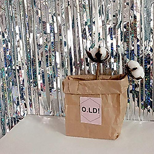 Moohome 2 Pack 3.28 ft x 9.84 ft Metallic Sparkle Silver Fringe Curtains Tinsel Foil Curtains for Party Backdrop Photo Booth Backdrop Door Window Streamer Curtain Party Wedding Background Decor