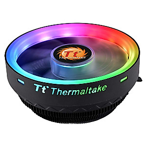 Thermaltake UX 100 Air Cooler ARGB | Quiet 120 mm PWM Fan | for Intel and AMD Socket | 5V Addressable | 65W | Black