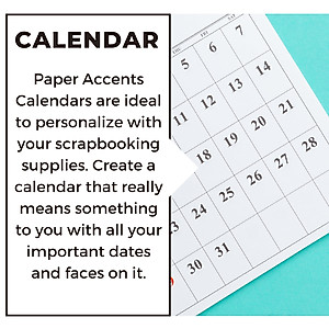 DIY calendar 2023, Customize Your Own 2023-2024 Calenda| 8"x 8" 14 Month Calendar Blank White | Paper Accents