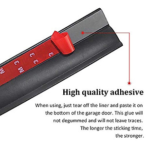 Universal Garage Door Seal, Garage Door Rubber Seal Strip Replacement, Weatherproofing Garage Door Weather Stripping with Nails (20 Feet)