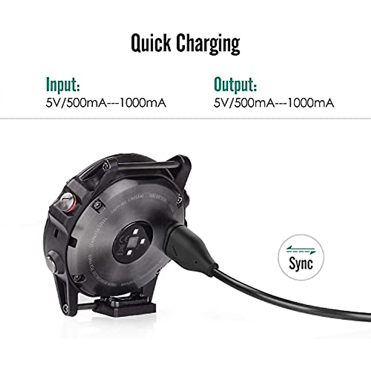 Charging Cable Compatible with Garmin Venu 2/Venu 2 Plus/Venu 2S/Venu Sq/Venu Sq 2/Venu Smartwatch, 2Pack Replacement USB Charging Charger Cord for Venu 2 Smart Watch