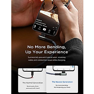 AINOPE [2 Pack] Micro USB Cable 6.6FT, Micro USB Charging Cable Right Angle, Durable Nylon Braided USB to Micro USB Cable Compatible with Samsung Galaxy S6,J7 Edge Note 5,fire Tablet,Kindle