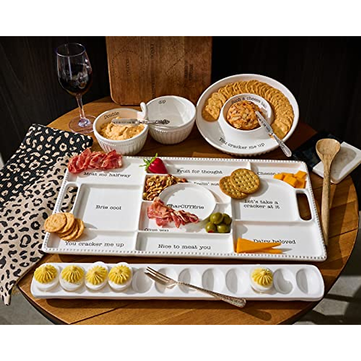 Mud Pie Egg and Oyster Serving Trays (Egg Tray)