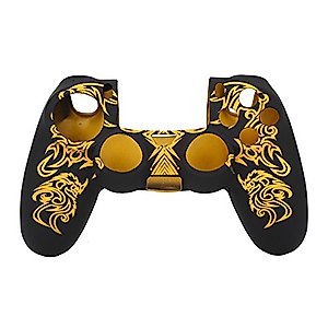 Soft Silicone Cover Skin Case for Sony Playstation 4 PS4 Controller(Yellow)