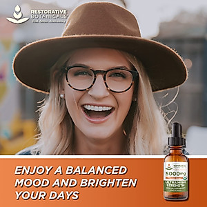 Restorative Botanicals Ultra High Strength Hemp Oil - 5000mg Mandarin Orange Flavor (2 oz - 120 Servings)