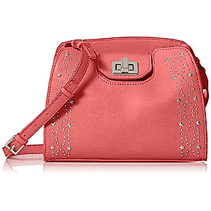 Calvin Klein womens Calvin Klein Clementine Mercury Leather & Celestial Stud Embellished Crossbody, rose quartz, One Size