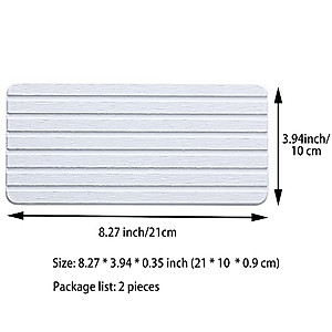 NiuYichee 2 PCS Water Absorbent Diatomite Coasters Rectangle, Grooved Design, Water Absorbing Stone Used for Hand Soaps & Plants & toiletries in The Modern Home (White)