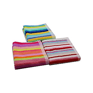 Oeleky Kitchen Towel Pack of 6, Absorbent Cotton Dish Towels for Kitchen 15x26 Inches, Stripe Design Kitchen Hand Towels