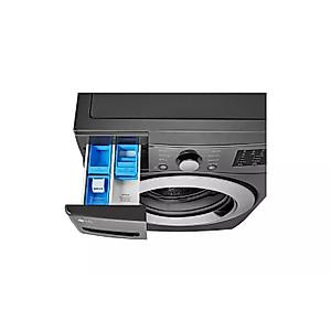 LG WM3470CM 27 Inch Front Load Washer with 5.0 Cu. Ft. Capacity, 8 Wash Programs, 1,300 RPM, SpeedWash Cycle, SmartDiagnosis, Rinse+Spin, Control Lock