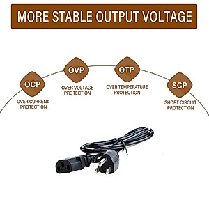 Digipartspower 5ft 3-Prong AC Power Cord Cable Lead US for Xbox One 1 Brick