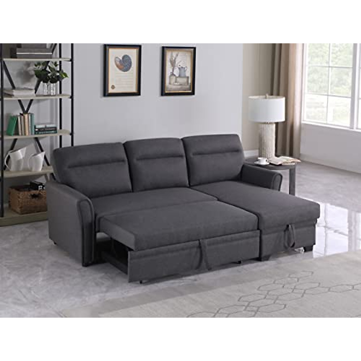 Devion Furniture Edward Sofabed, Dark Gray