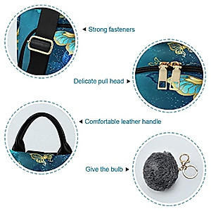 ALAZA Butterfly Golden Star Women Backpack Anti Theft Back Pack Shoulder Fashion Bag Purse