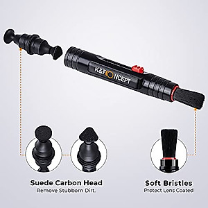 K&F Concept 4-in-1 Camera Cleaning Kit with Lens Brush Pen, Rocket Air Blower, Microfiber Cleaning Cloth, Lens Cleaner Kit for Canon Nikon Pentax Sony DSLR Cameras Cleaning Tool Accessories