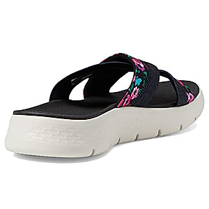 Skechers womens Go Walk Flex Sandal-blossoms Sandal, Black, 9 US
