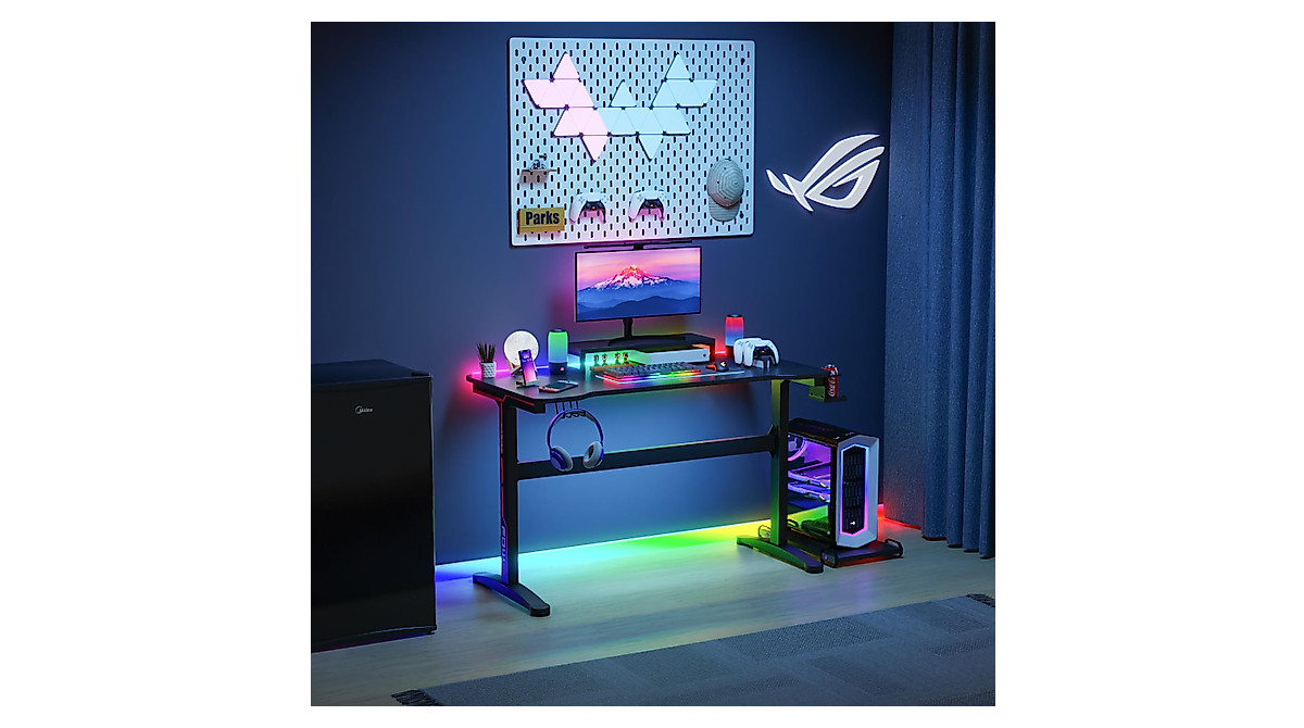 PayLessHere 47 Inch Gaming Desk - Modern Ergonomic Design