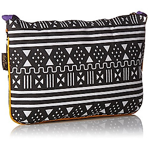 Laurel Burch Medium Crossbody Zipper Top 15"X10"-Dog Tails Patchwork