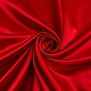 Bridal Satin Red, Fabric by the Yard