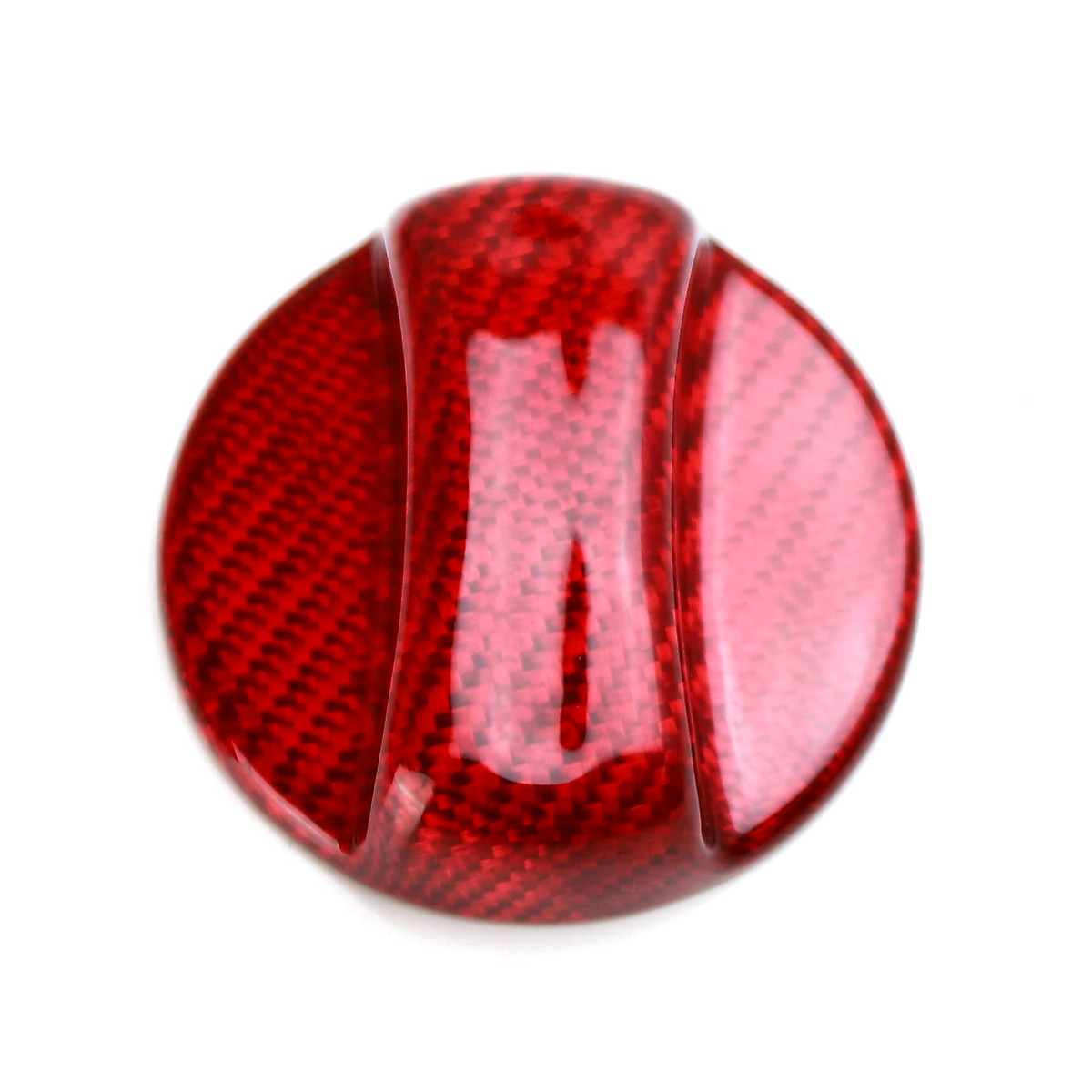 iJDMTOY Sports Red Real Carbon Fiber Gas Cap Decoration Cover Trim, Compatible With 2020-up Toyota MKV Supra GR A90/A91