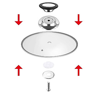 4 Pack Red Pot Lid Knob Replacement, Stainless Steel Pot Lid Handle, Kitchen Cookware Universal Replacement Pan Lid Holding Handles