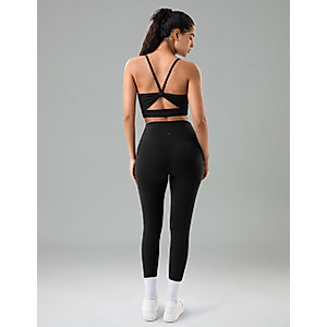 Colorfulkoala Women's Dreamlux High Waisted Workout Leggings 28" Inseam Full Length Yoga Pants (XL, Black)