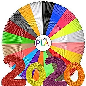 3D Pen Filament Refills(20 Colors,10 Feet Each) Total 200 Feet,PLA Filament 1.75mm,PLA 3D Printing Pen Filament 3D Pen For Kids,No Stuck, Non-toxic and Odorless,Not Fit for 3Doodler Pen
