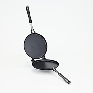 Yoshikawa SJ3208 Hot Sand Maker, For Gas Fire, Hot Multi Sandpan Total Length 16.3 x Diameter 7.1 x Height 1.3 inches (41.5 x 18.0 x 3.4 cm), Black, Outdoor Camping