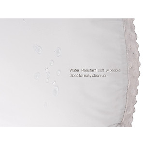 Mila Millie Water Resistant Removable Cover for Newborn Lounger | Minky Sensory Touch Slipcover for Baby Floor Seat | Premium Quality Soft Wipeable Fabric | Hypoallergenic (Fog)