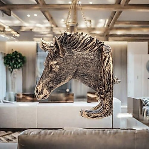 Horse Head Single Wall Hook Animal Shaped Coat Hat Hook Resin Animal Horse Head Clothes Coat Hook for Living Room Bathroom Kitchen Office