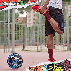 AND1 Chaos Rubber Basketball: (Deflated w/Pump Included), Official Regulation Size